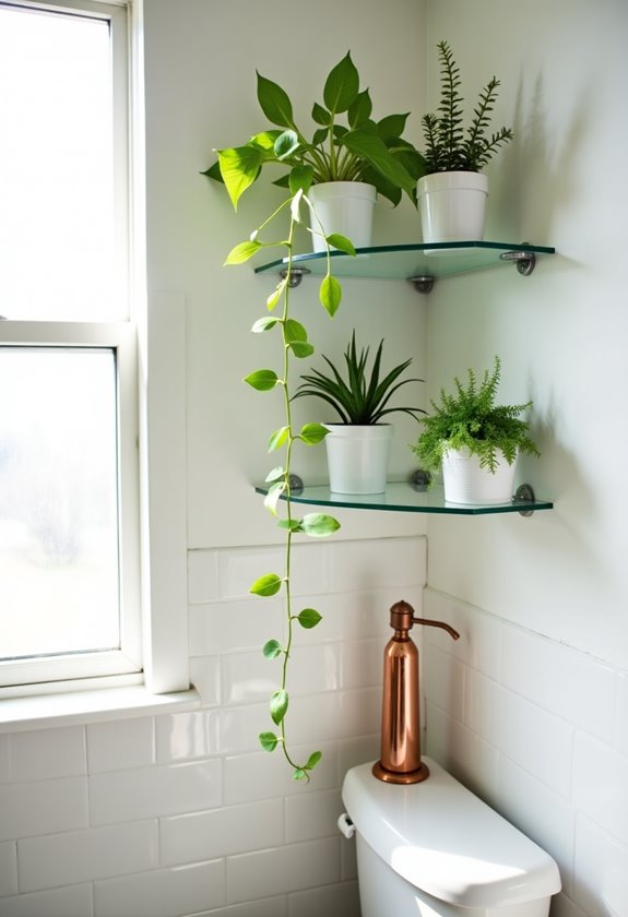 12 Ingenious Plant Display Ideas for Tiny Bathrooms - Urban Garden Tips