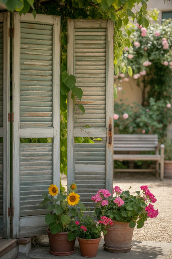 Transform Old Shutters Into Garden Features - Urban Garden Tips