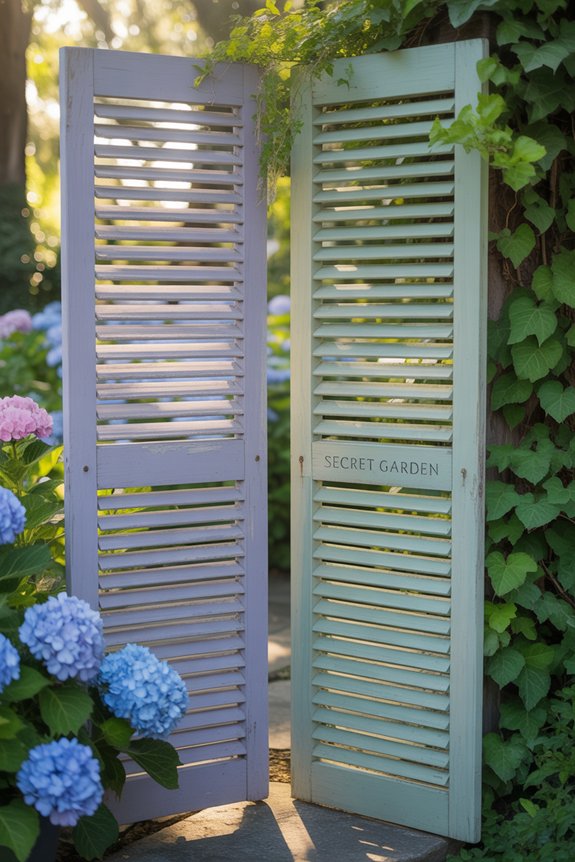 Transform Old Shutters Into Garden Features - Urban Garden Tips